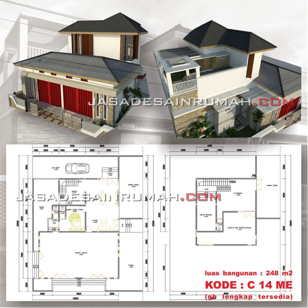 Desain Ruang Usaha Toko Simple Minimalis Lebar 12 meter Pengembangan ...