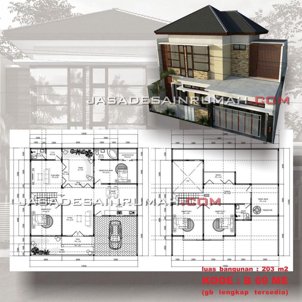 Desain Rumah Indah Minimalis 2 Lantai di Madiun | Jasa Desain Rumah