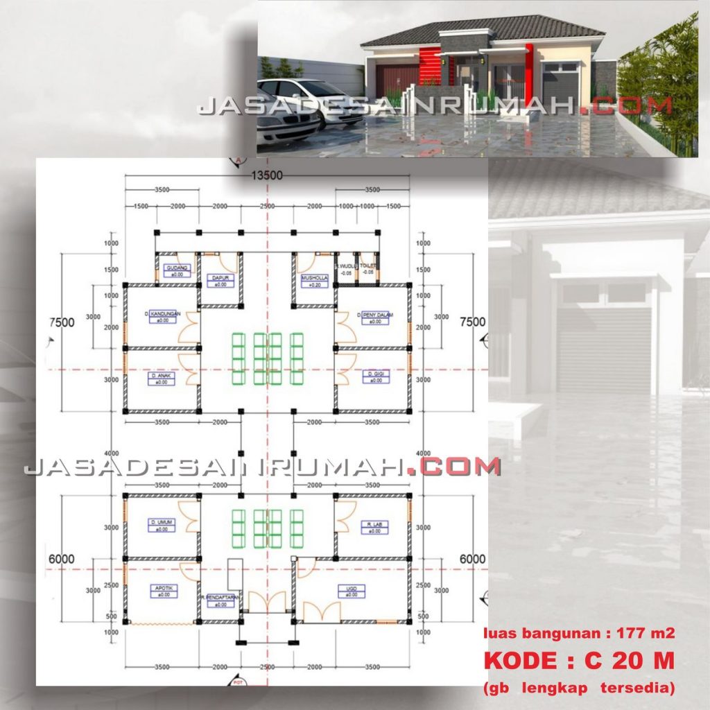 Desain Bangunan Klinik Kesehatan Ukuran Kecil Minimalis | Jasa Desain ...