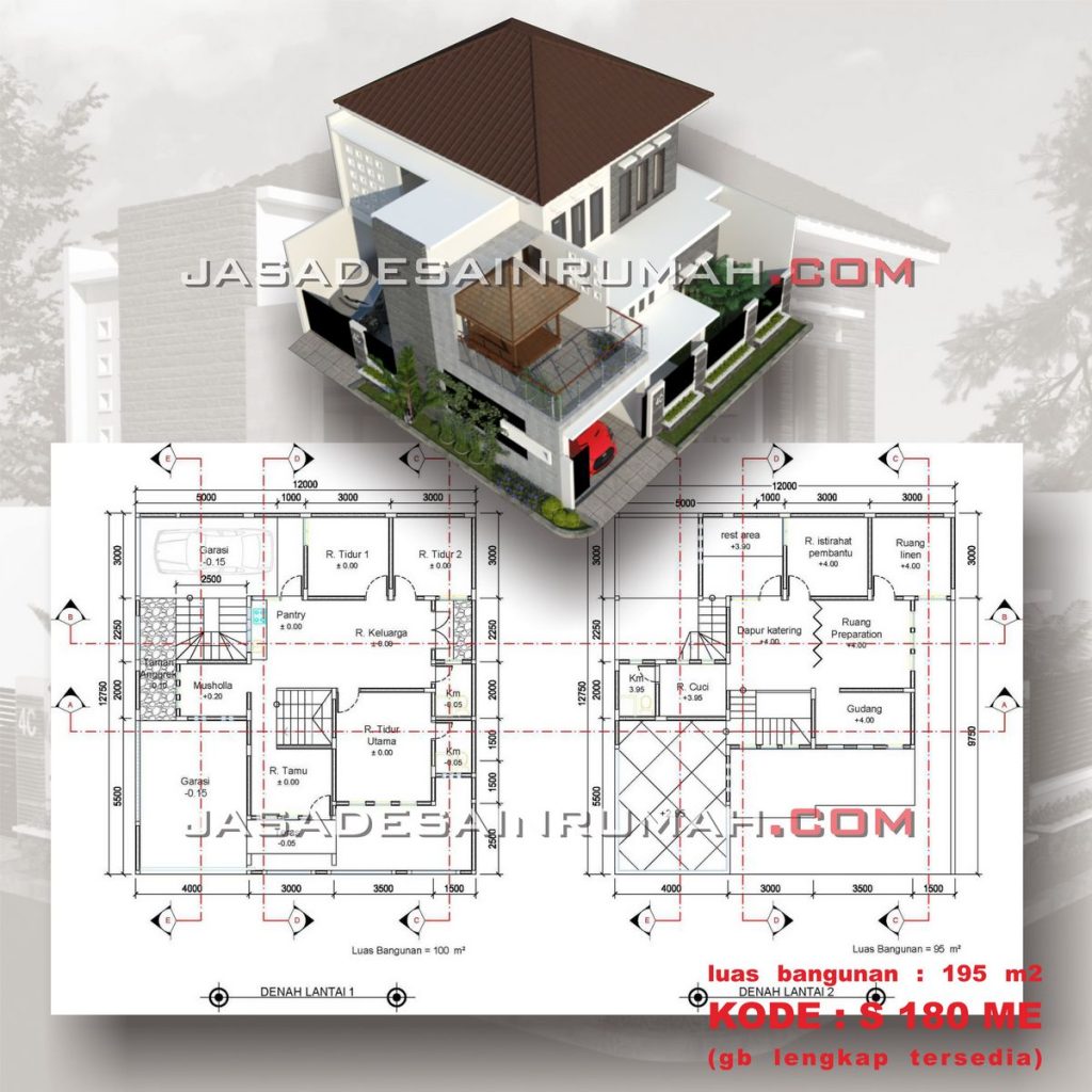 Desain Rumah Tingkat Minimalis Pojok Balkon Rooftop Luas di Sidoarjo ...